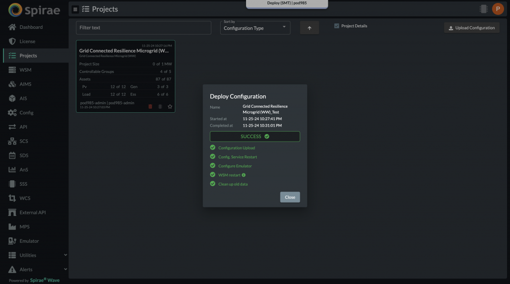Spirae Wave – A cloud platform to configure, simulate, and validate ...